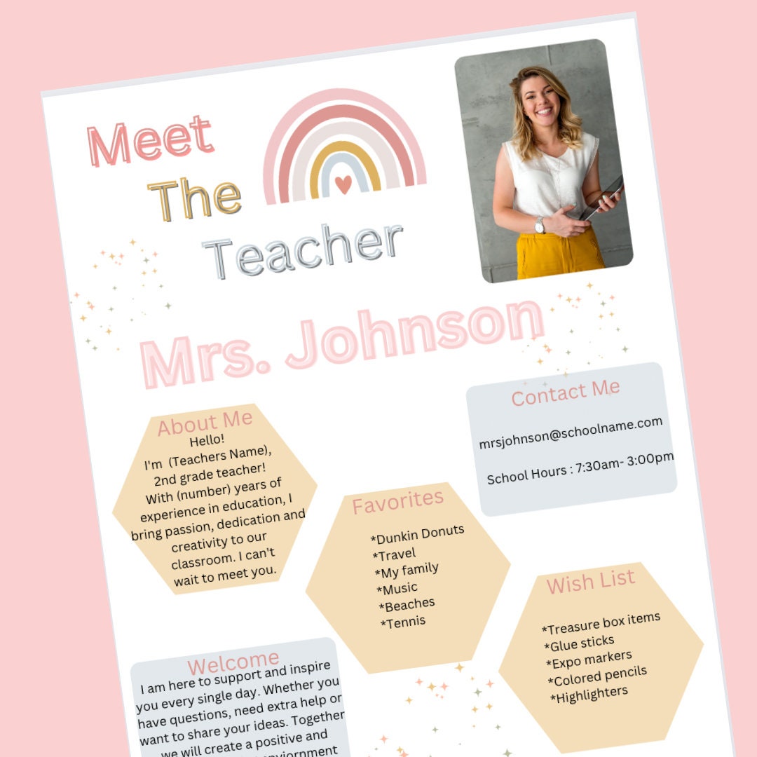 Meet the Teacher | Teacher Template | Back to School | Teacher Letter ...
