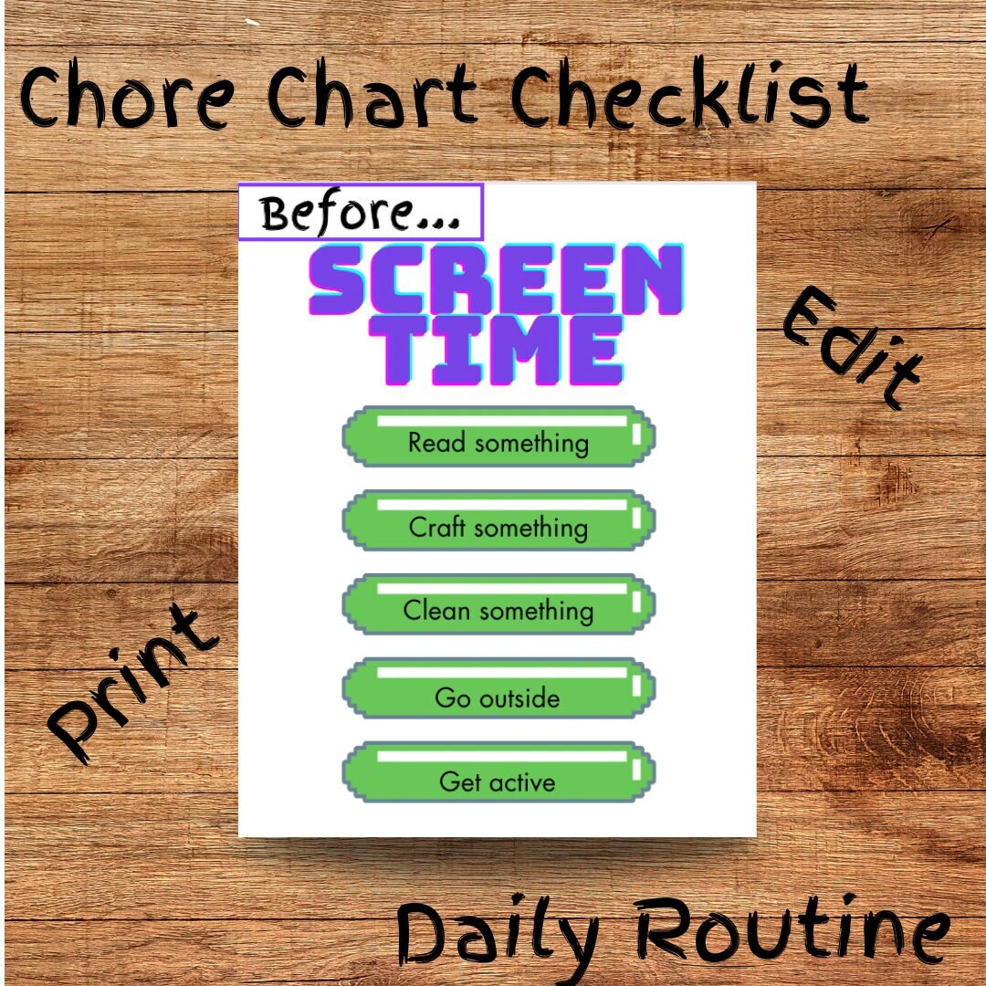 Chore Chart | Routine Chart | Morning Routine | Daily Routine | Instant ...