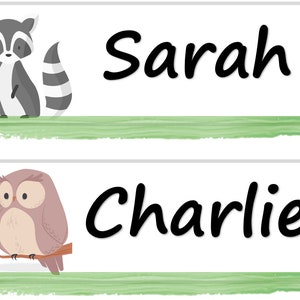 Editable Name Tag | Woodland | Animal | Classroom Name Tag | Student ...