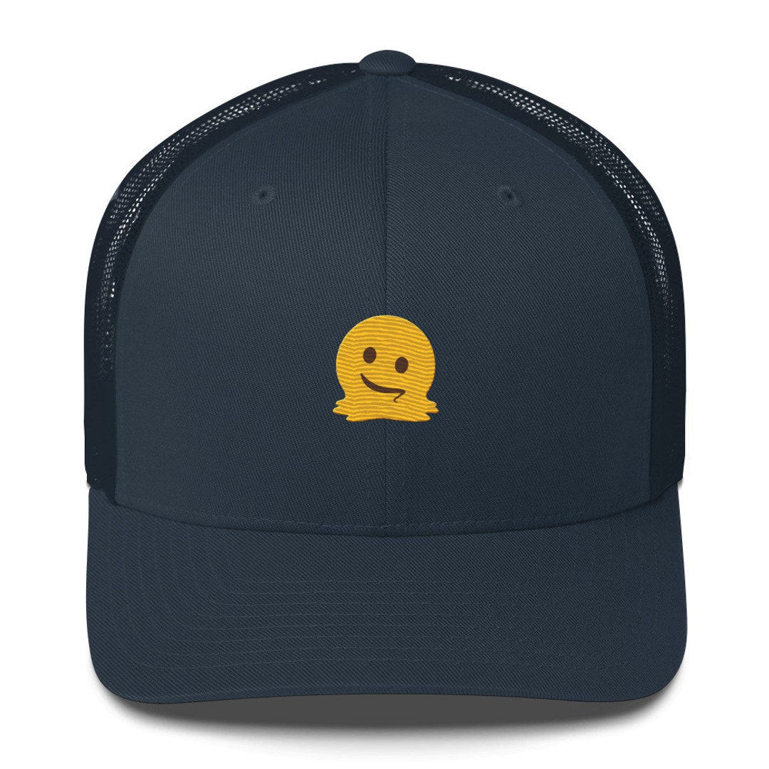 Melted Smiley Face Emoji Trucker Cap - Etsy