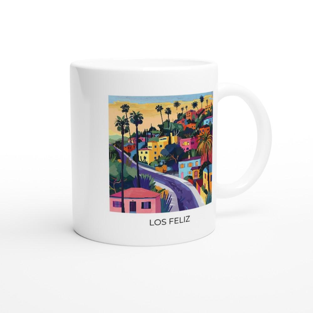 Los Feliz Art Mug, Iconic Los Angeles Neighborhood, 11 Oz Ceramic ...