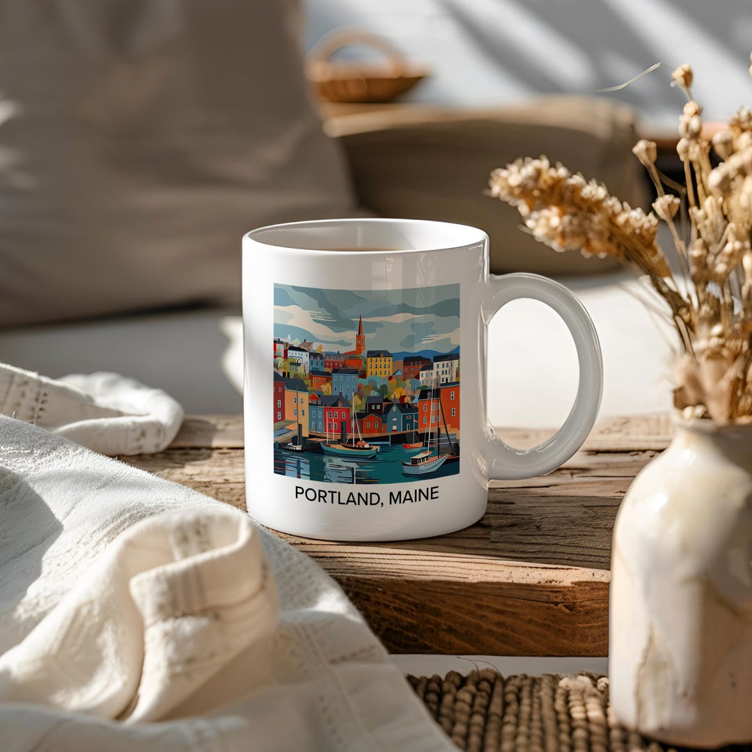 Portland, Maine Mug | New England, Coastal, Waterfront, Souvenir, Gift ...