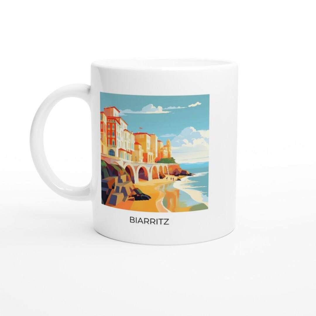 Biarritz, France Souvenir Mug, Basque Country Gift, Coastal France, 11 ...