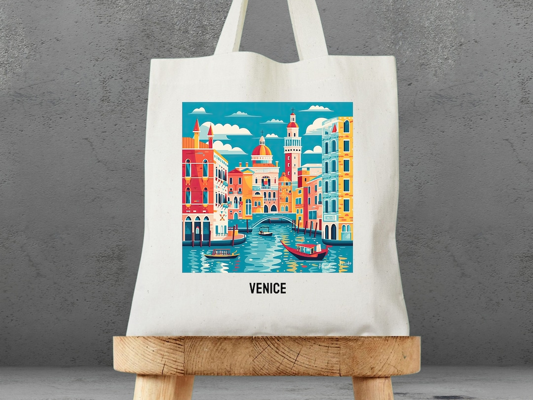Venice Canvas Tote Bag, Venice Italy, Canvas Lunch Bag, Beach Bag ...