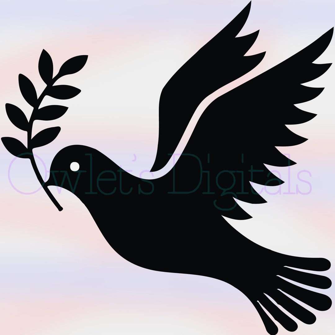 Peace Bird Vector Dove Clipart Bird SVG Files for Silhouette - Etsy