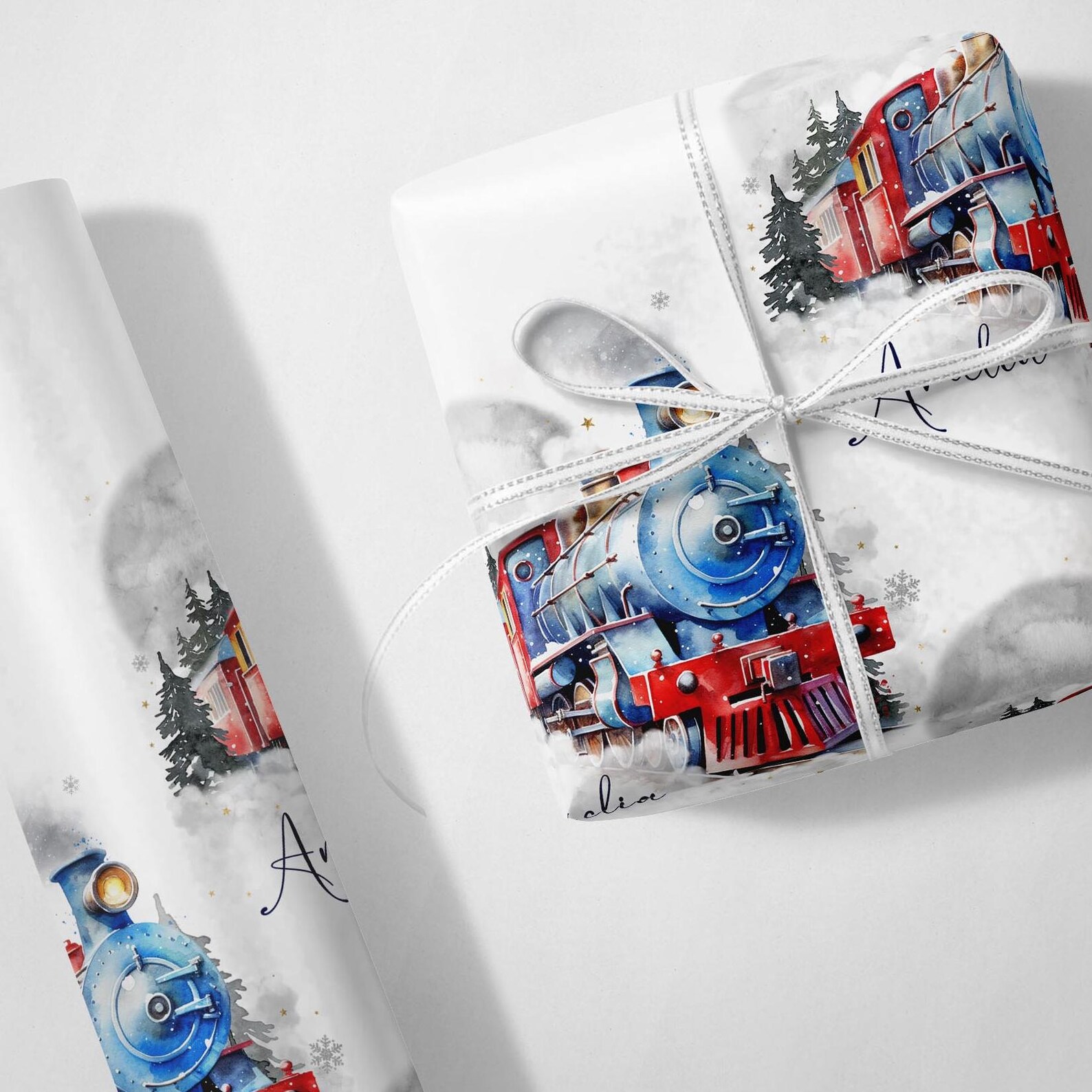 Personalised Christmas Express Train Christmas Card - Etsy