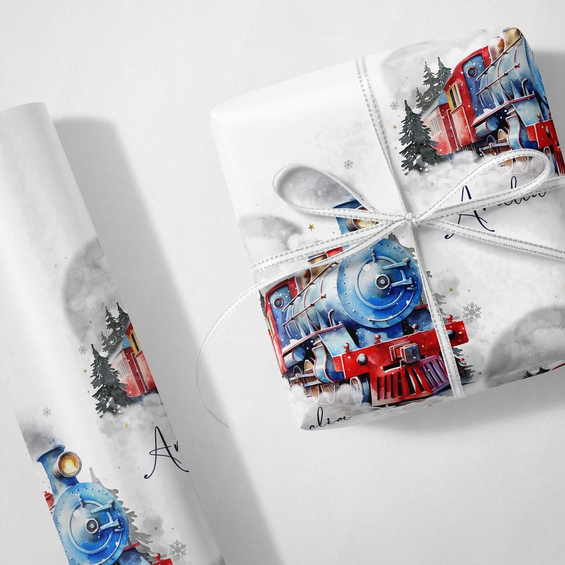 Personalised Christmas Express Train Christmas Card - Etsy