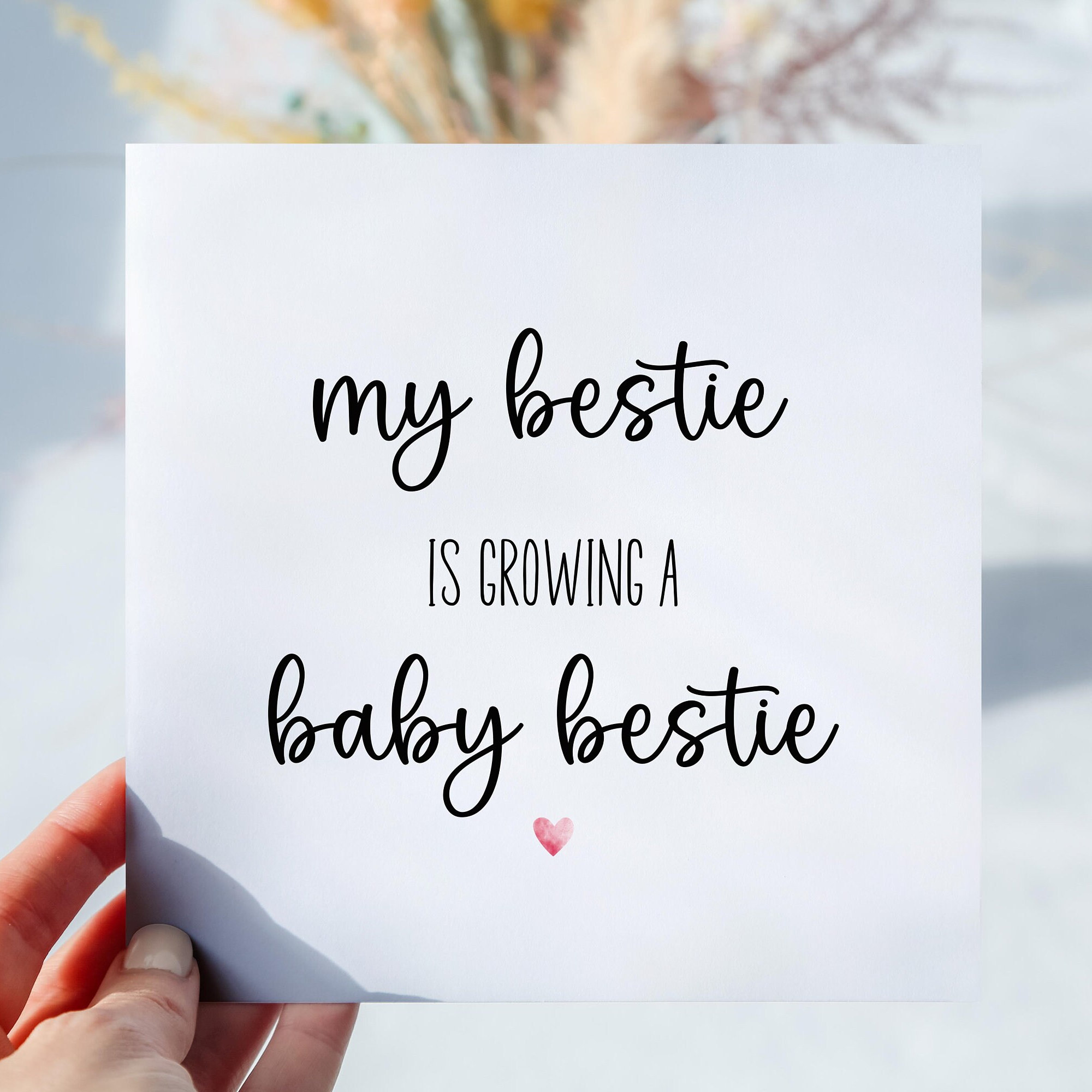 Personalised My Bestie is Pregnant Card - Etsy