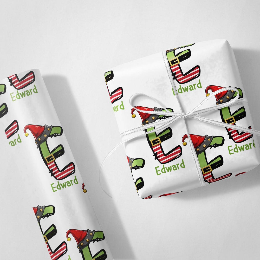 Personalised Christmas Elf Christmas Wrapping Paper Gift Wrap - Etsy