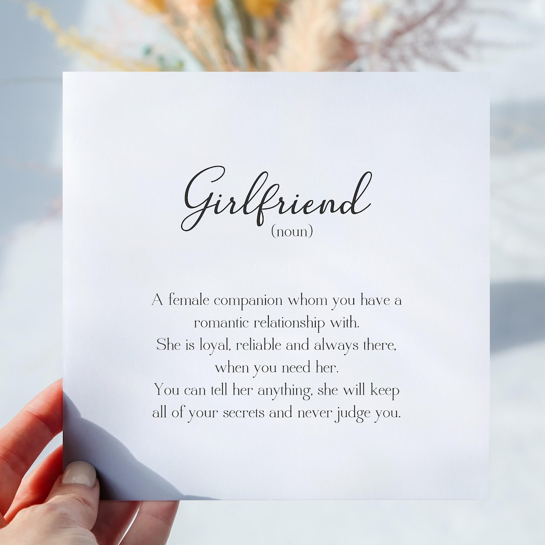 Personalised Girlfriend Definition Card - Etsy
