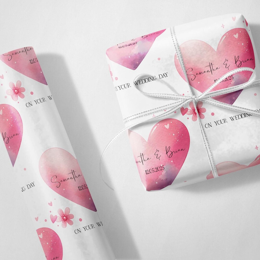 Personalized Wedding Wrapping Paper: Dandelion Engagement Theme - Etsy