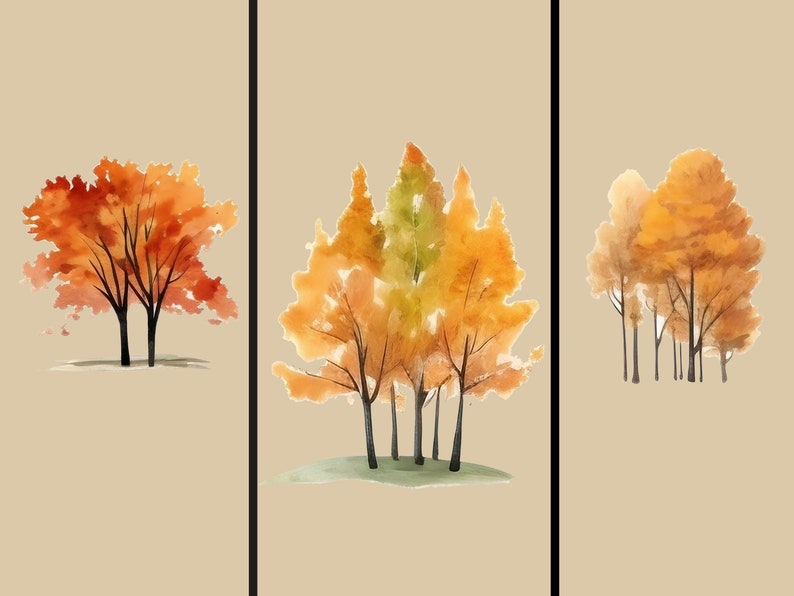 Seasonal Autumn Trees Clipart Collection: Autumn Trees Clip Art, Fall ...
