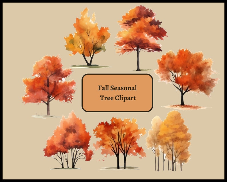 Seasonal Autumn Trees Clipart Collection: Autumn Trees Clip Art, Fall ...