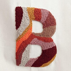 Punch Needle Personalized Letter Bag, Punch Needle Embroidered Tufted ...