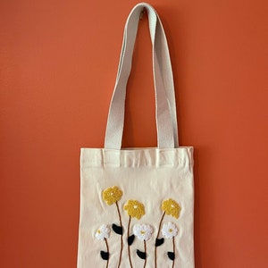 Tote Bag Punch Needle Embroidered Tufted Tote Bag Hand - Etsy