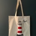 Lighthouse Handmade Bag, Tote Bag, Punch Needle Embroidered Tufted Tote ...