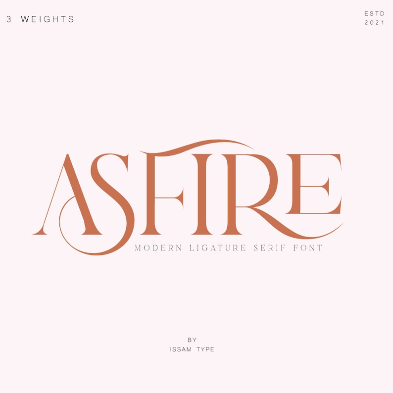 Asfire – Elegant Ligature Serif Font | Branding Font, Serif Font ...