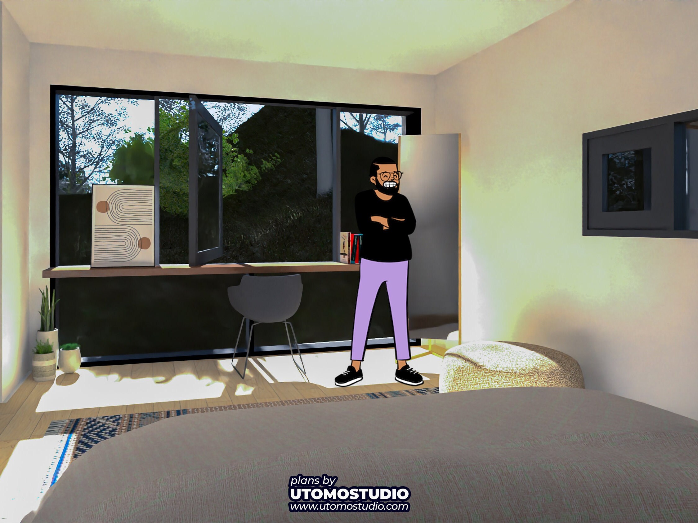 LEIR 17x35 579 SQFT 1 Bedroom 1 Bath Tiny Cabin Home Plan Small House ...