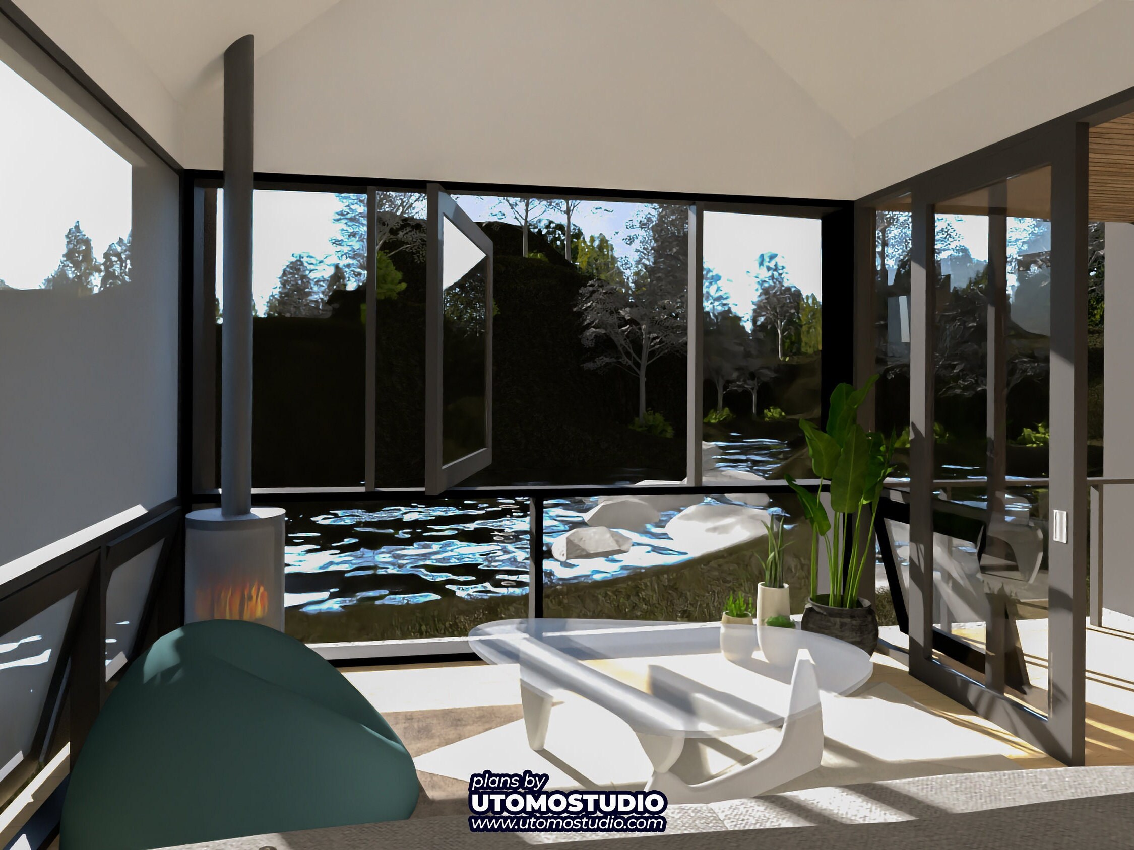 LEIR 17x35 579 SQFT 1 Bedroom 1 Bath Tiny Cabin Home Plan Small House ...