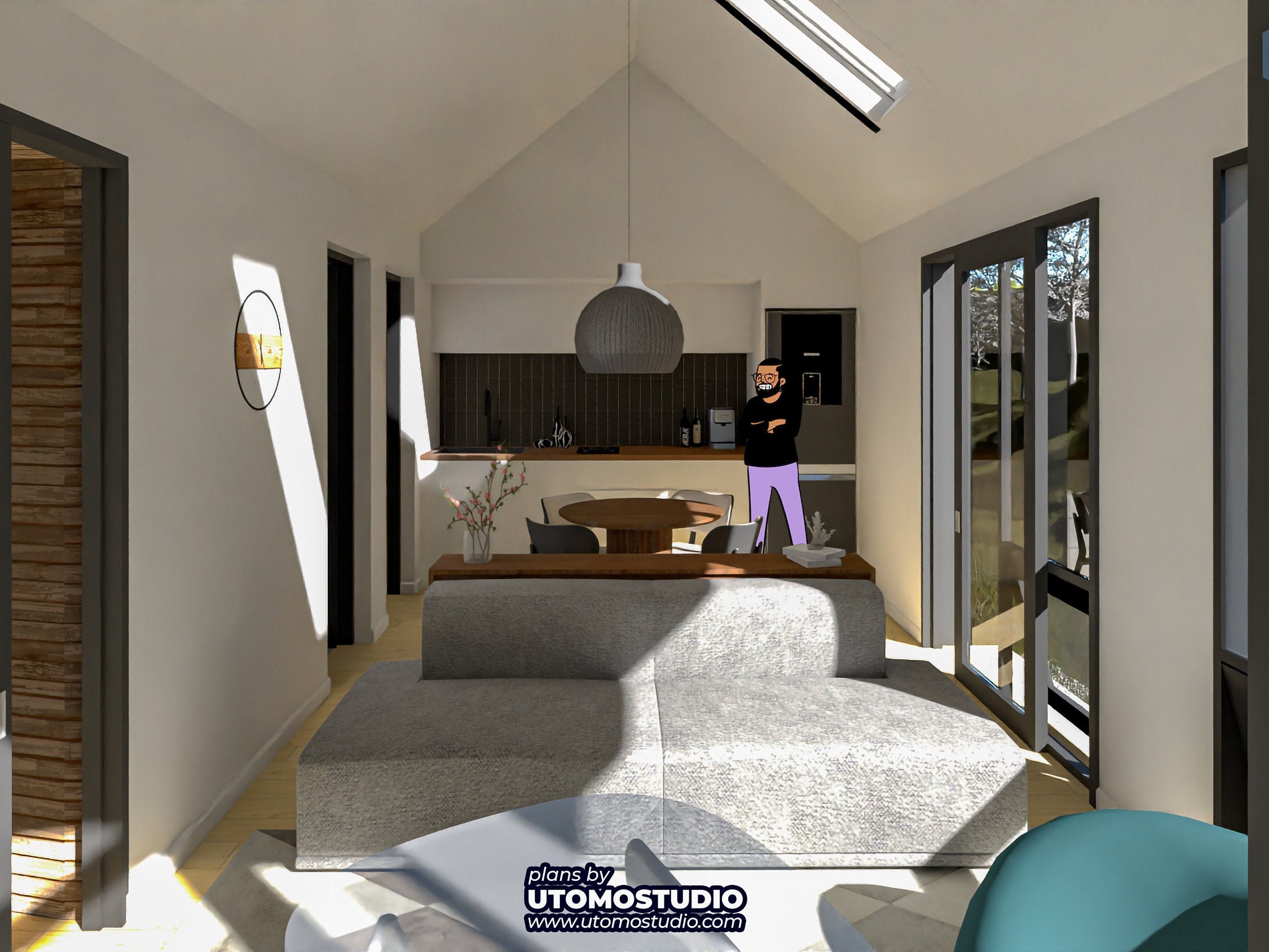 LEIR 17x35 579 SQFT 1 Bedroom 1 Bath Tiny Cabin Home Plan Small House ...