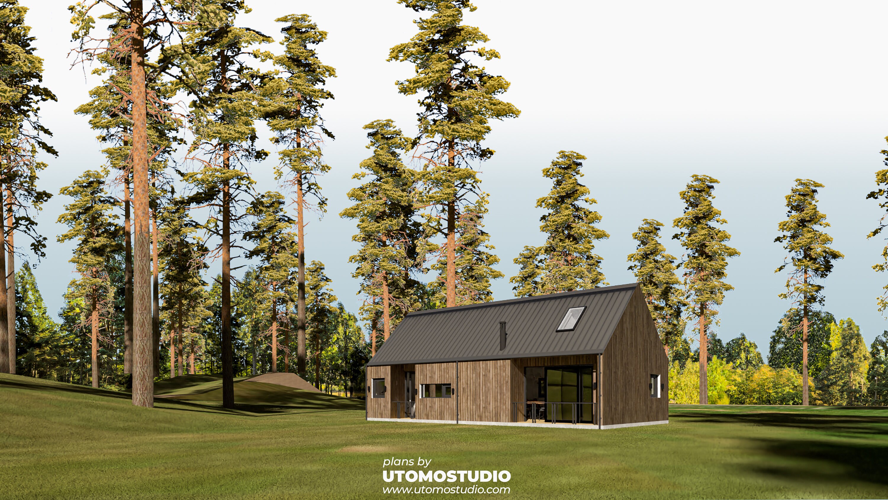 FIKA 18x40 720SQFT Modern Cabin Plans 1 Bedroom Tiny House - Etsy