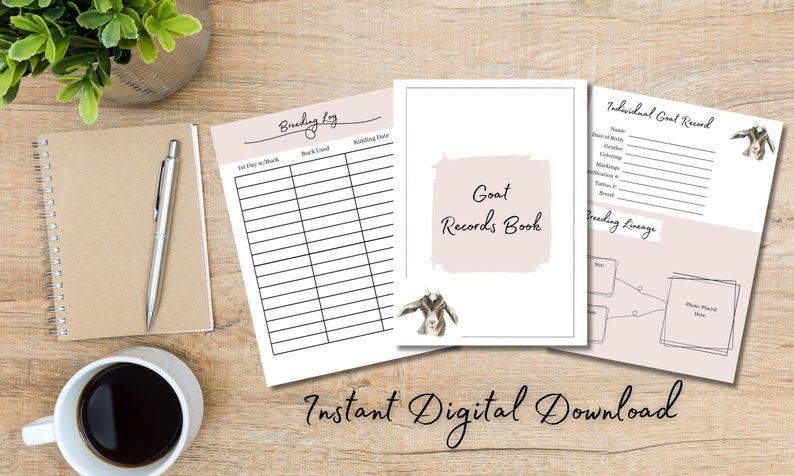 Goat Records Keeping Book, Goat Logbook, Homestead Records, Instant ...