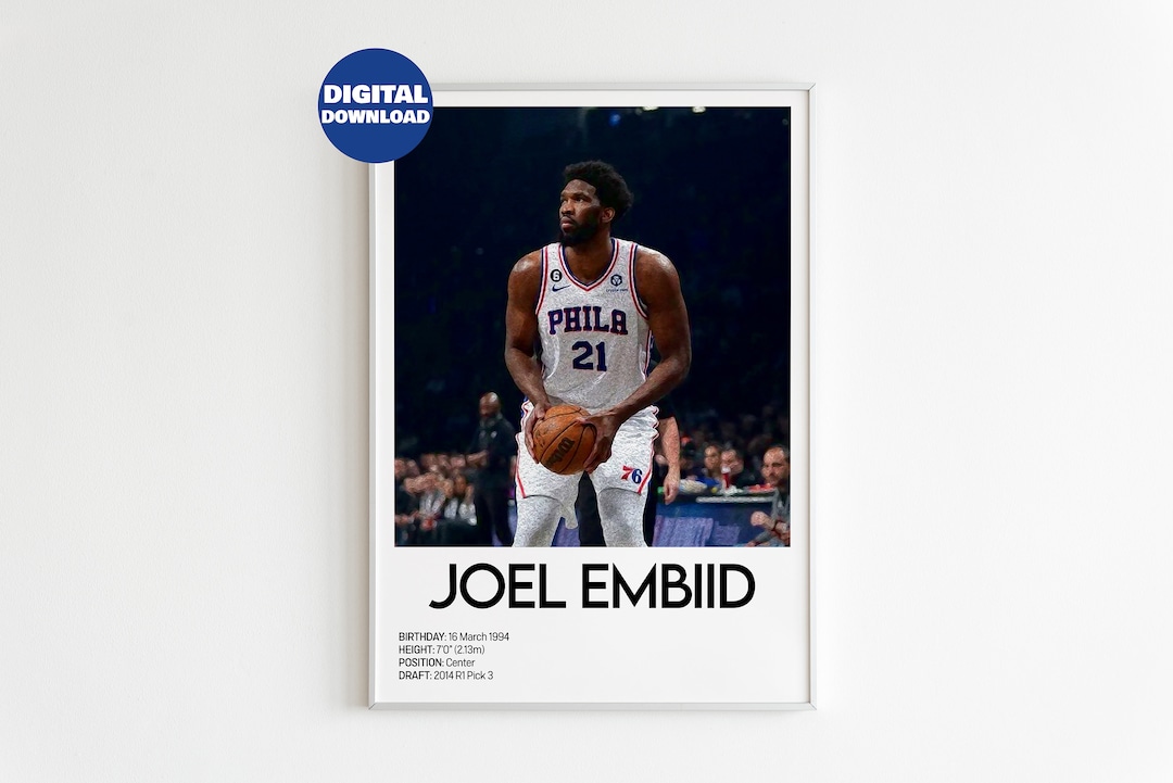 Joel Embiid Poster - Joel Embiid Sports Office Art Instant Download ...