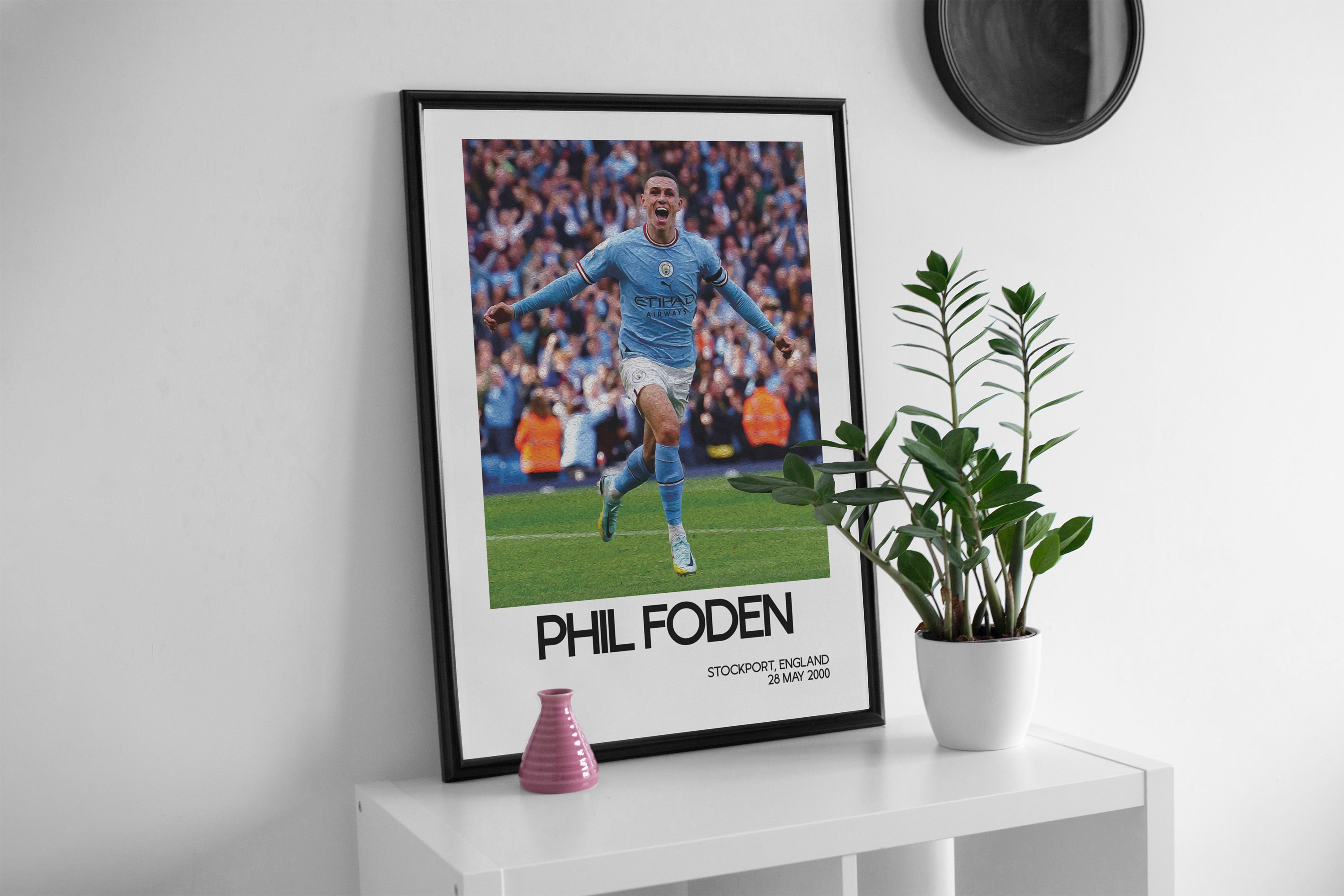 Phil Foden Football Wall Art - Manchester City Fan Gift - Modern Sports ...