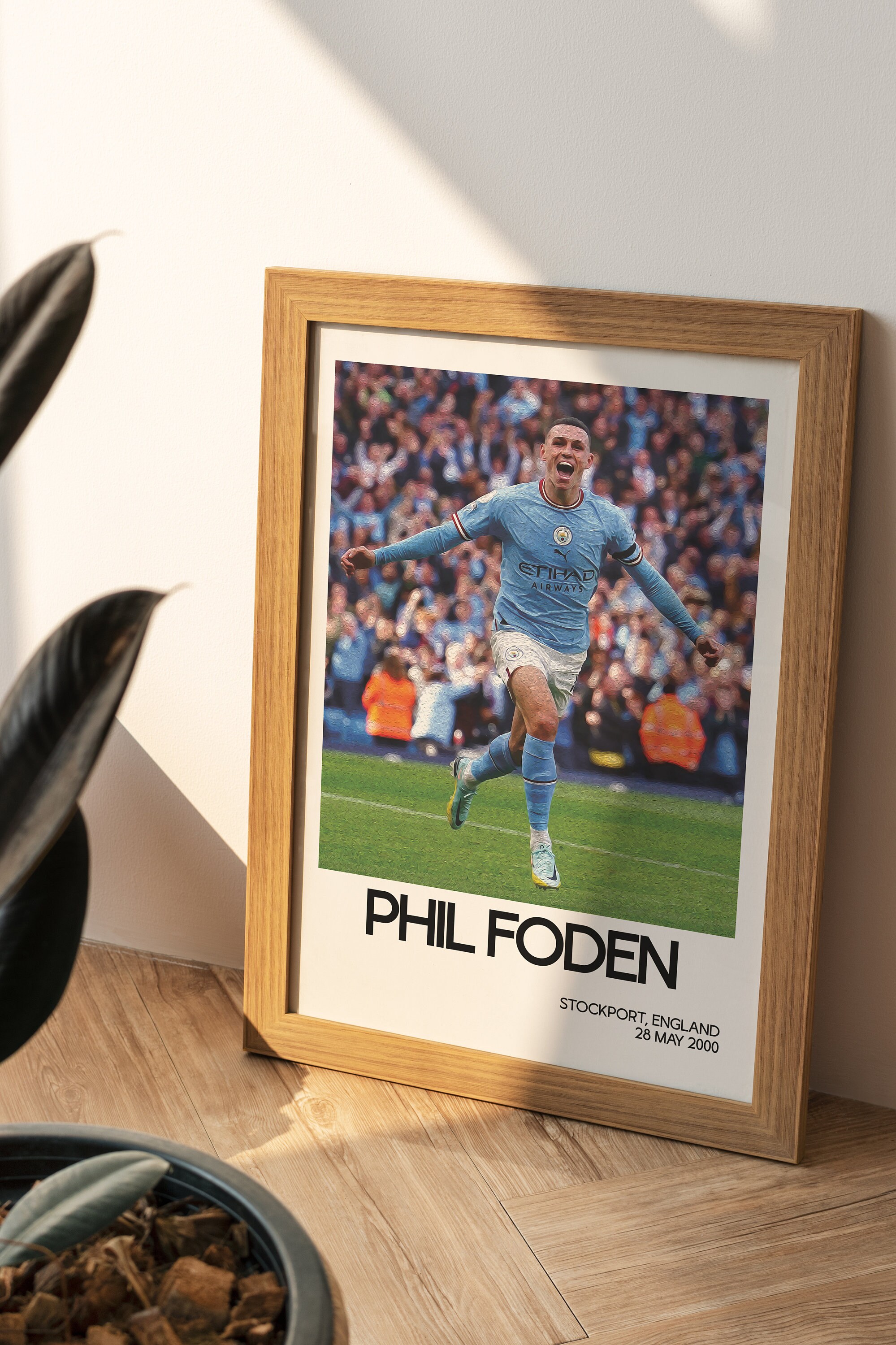 Phil Foden Football Wall Art - Manchester City Fan Gift - Modern Sports ...
