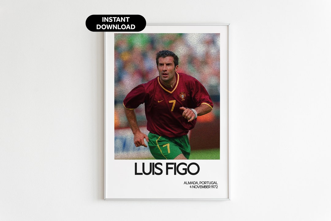 Luis Figo Sports Football Wall Art - Portugal Fan Gift - Modern Sports ...