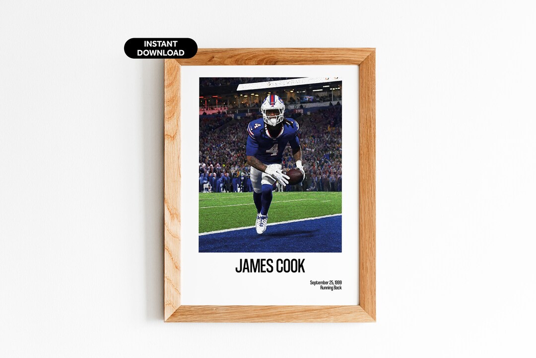 James Cook Sports Office Art - Nfl Poster Instant Download - Nfl ...