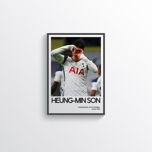 Heung Min Son Football Wall Art - Tottenham Fan Gift - Modern Sports ...