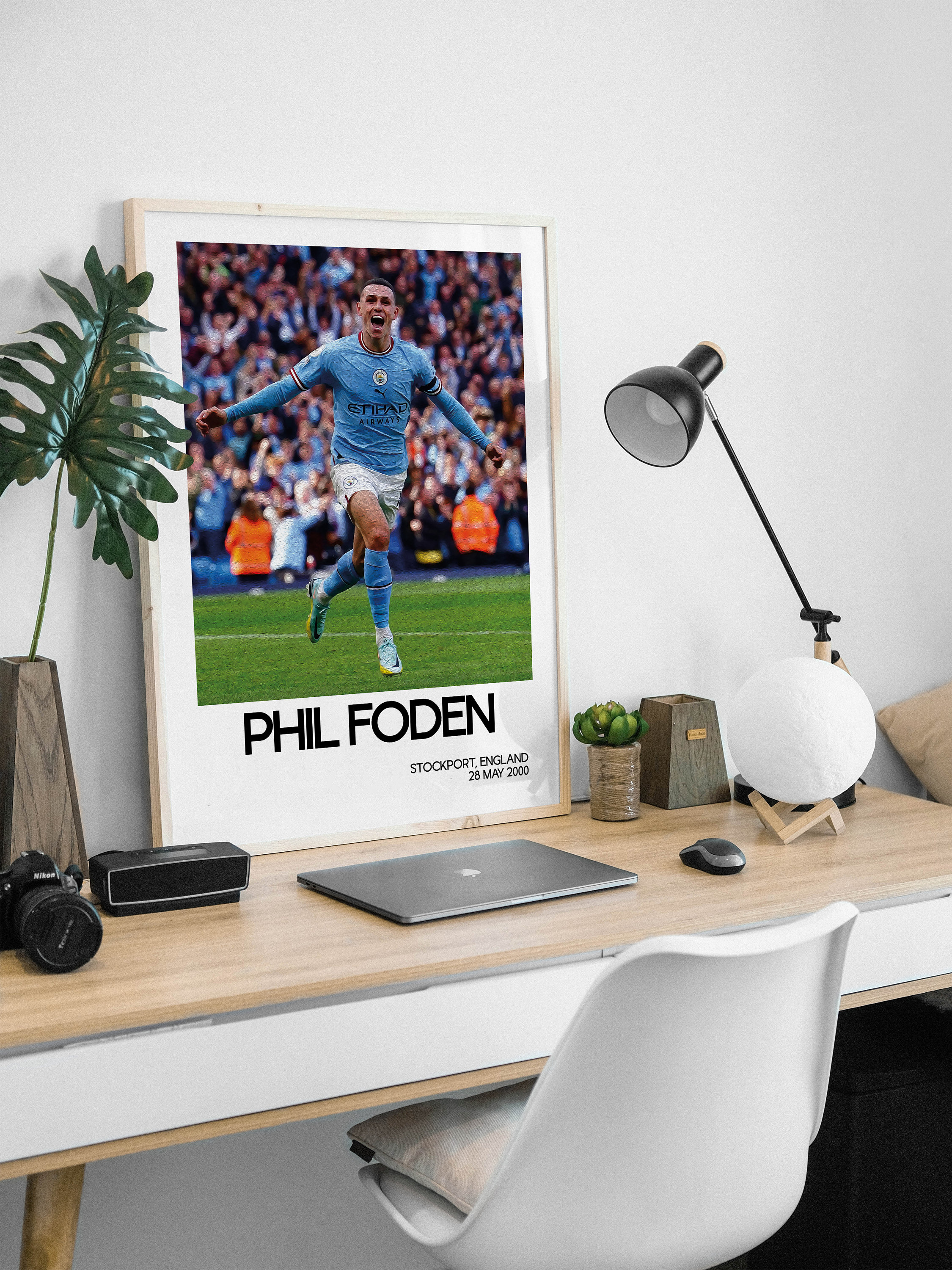 Phil Foden Football Wall Art - Manchester City Fan Gift - Modern Sports ...