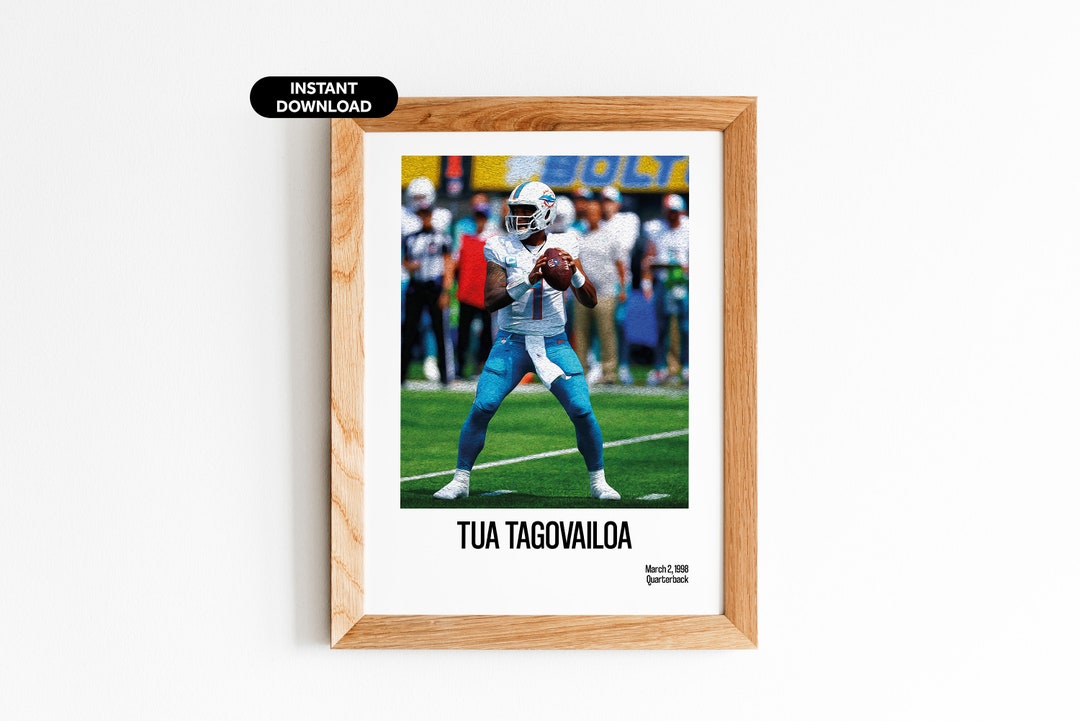 Tua Tagovailoa Sports Office Art - Nfl Poster Instant Download - Nfl ...