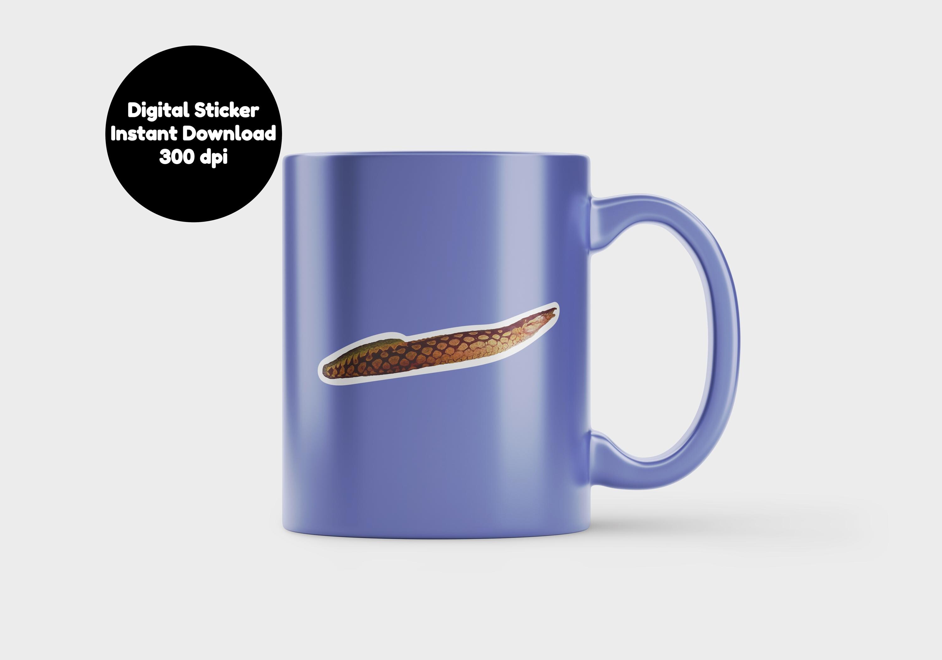 Zig Zag Eel Printable Aquarium Fish Sticker, Print Cut Digital Sticker ...