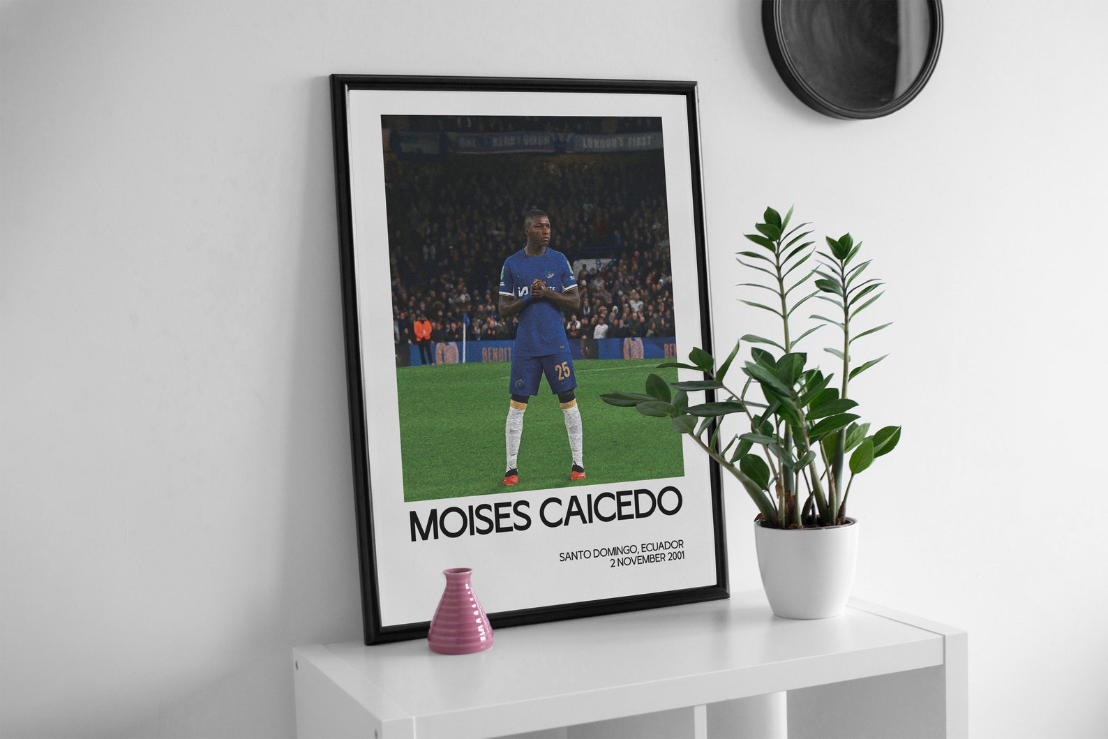 Moises Caicedo Football Wall Art - Chelsea Fan Gift - Modern Sports ...