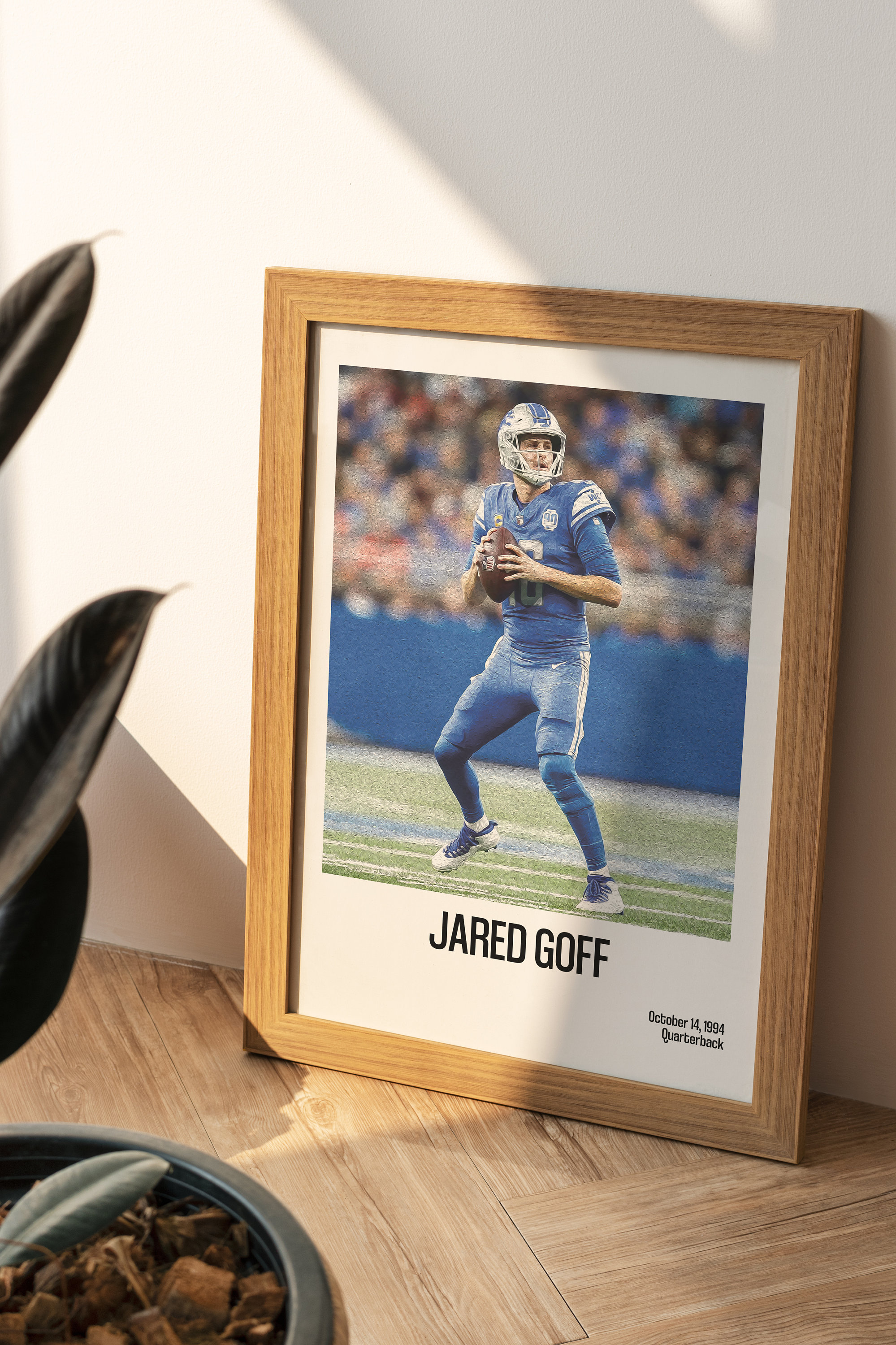 Jared Goff Sports Office Art Nfl Poster Instant Download Nfl Posters ...