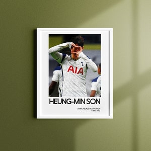 Heung Min Son Football Wall Art - Tottenham Fan Gift - Modern Sports ...