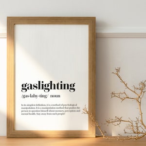 3 Set Poster Love Bombing Gaslighting Ghosting Definition Poster ...