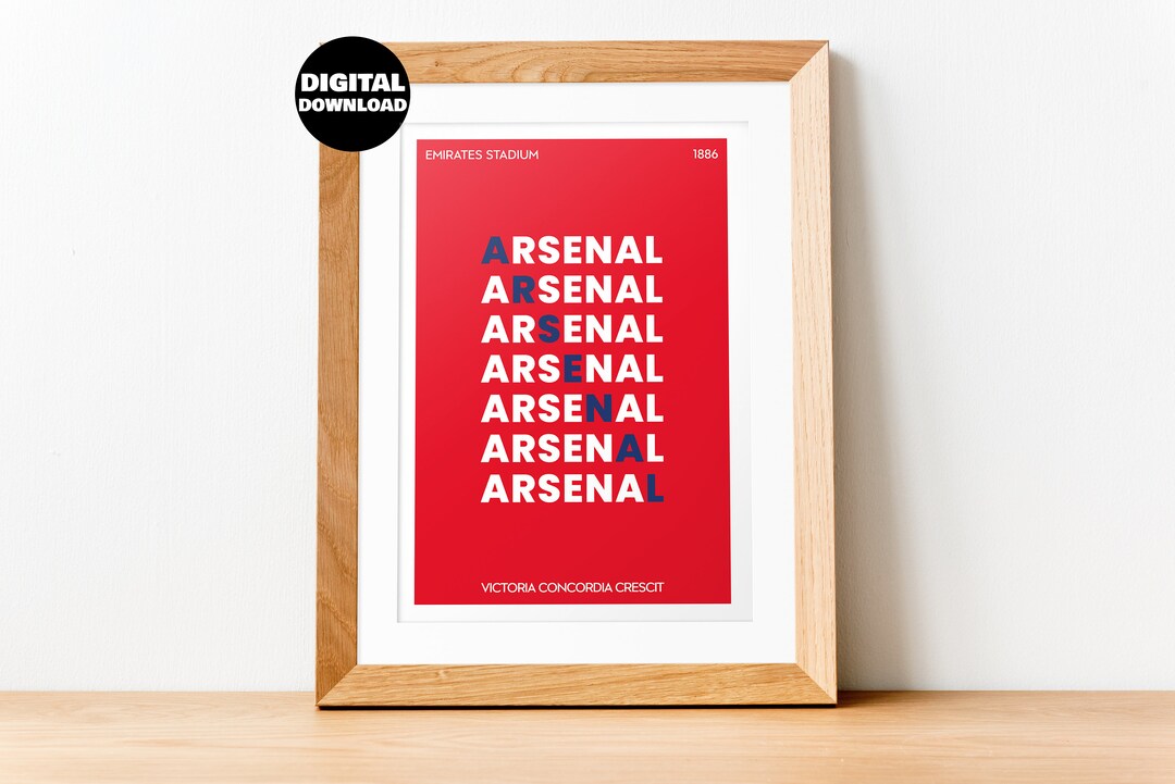 Arsenal Poster Sports Office Art - Arsenal Poster Instant Download ...