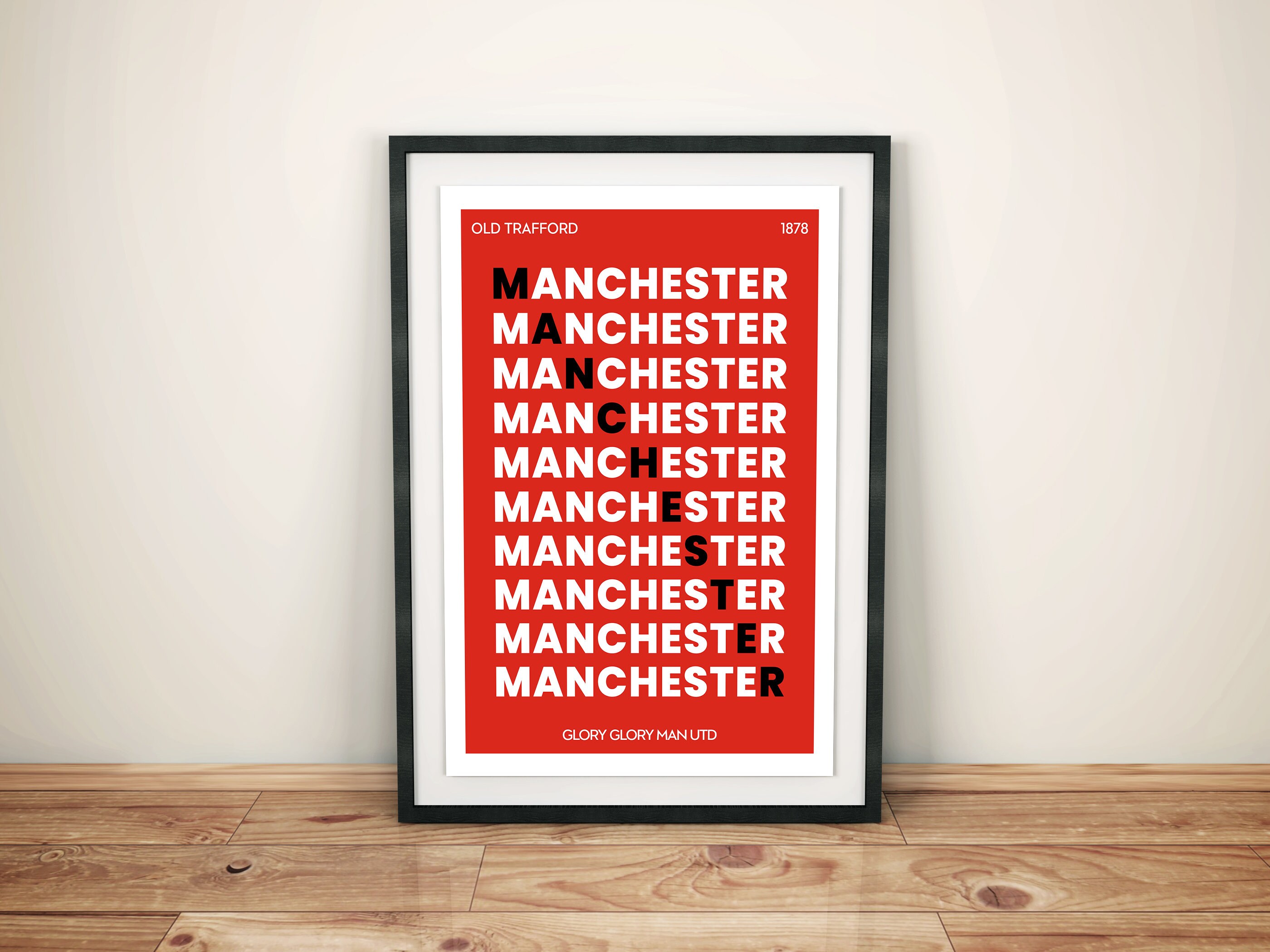 Manchester United Poster Sports Office Art Man United Poster Instant ...