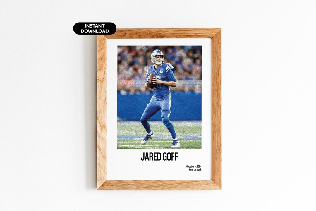 Jared Goff Sports Office Art - Nfl Poster Instant Download - Nfl ...