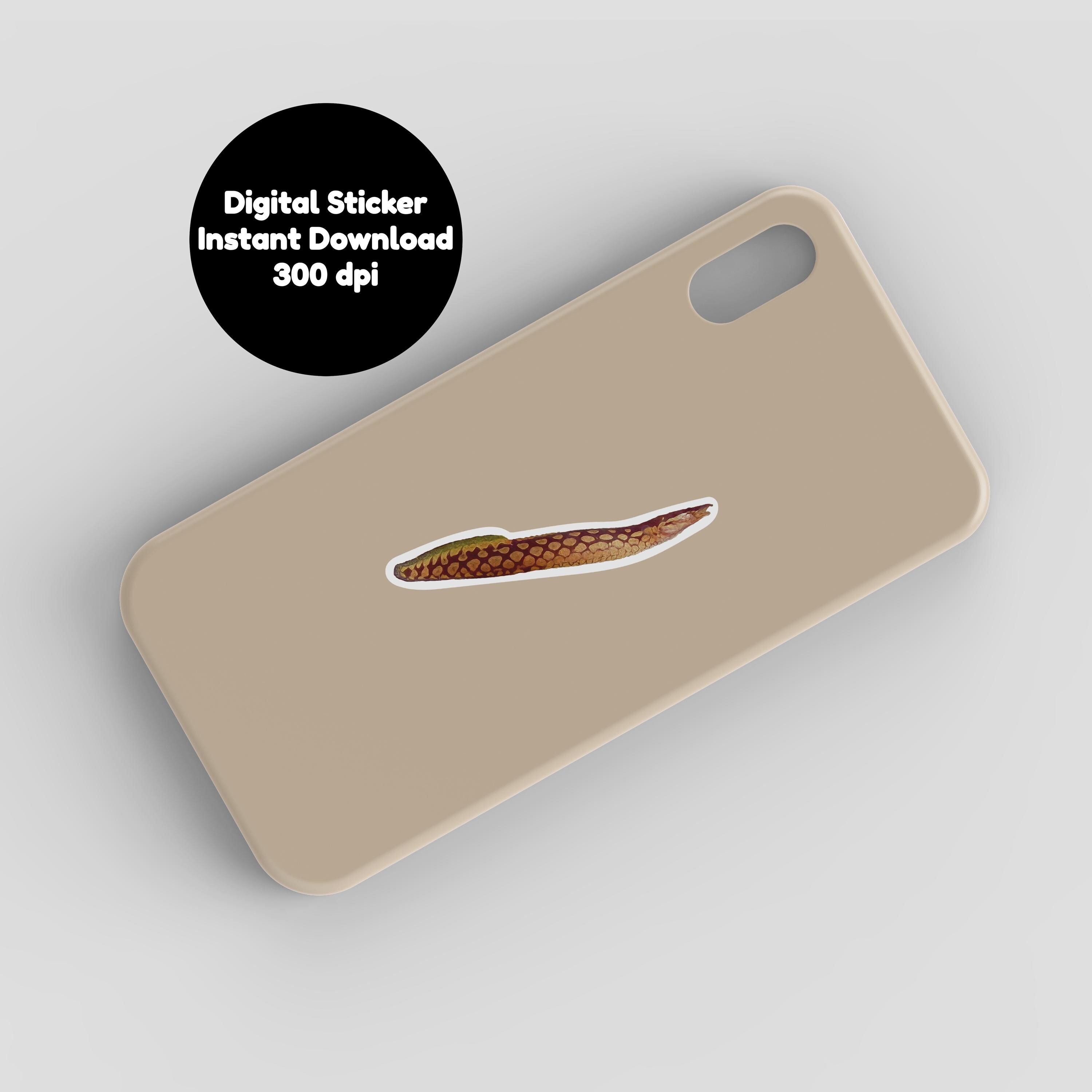 Zig Zag Eel Printable Aquarium Fish Sticker, Print Cut Digital Sticker ...