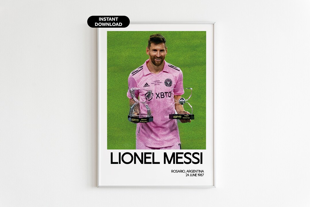 Lionel Messi Football Wall Art - Argentina Fan Gift - Modern Sports ...