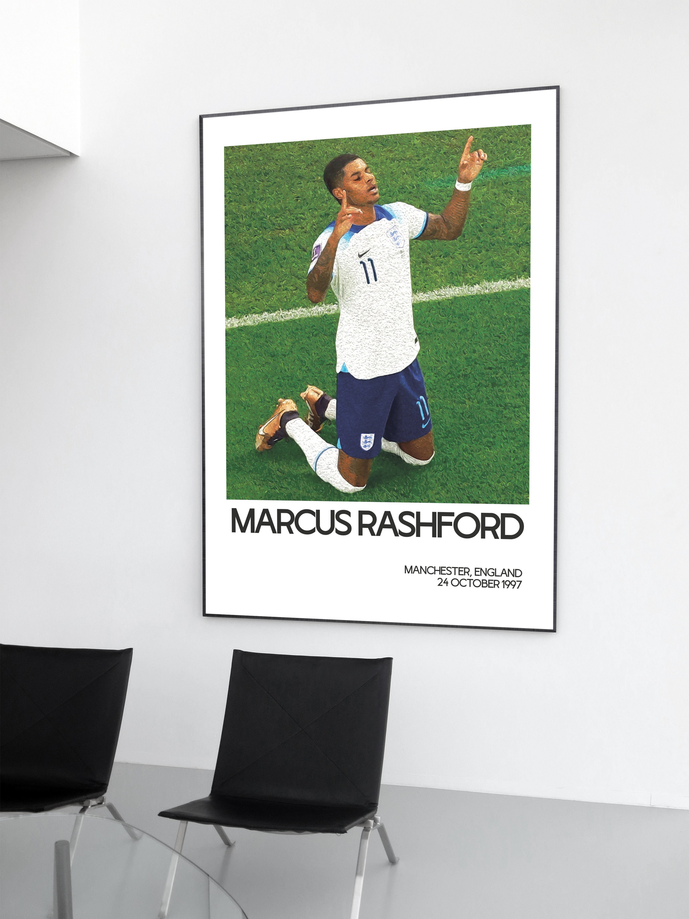 Marcus Rashford Sports Office Art Marcus Rashford England - Etsy