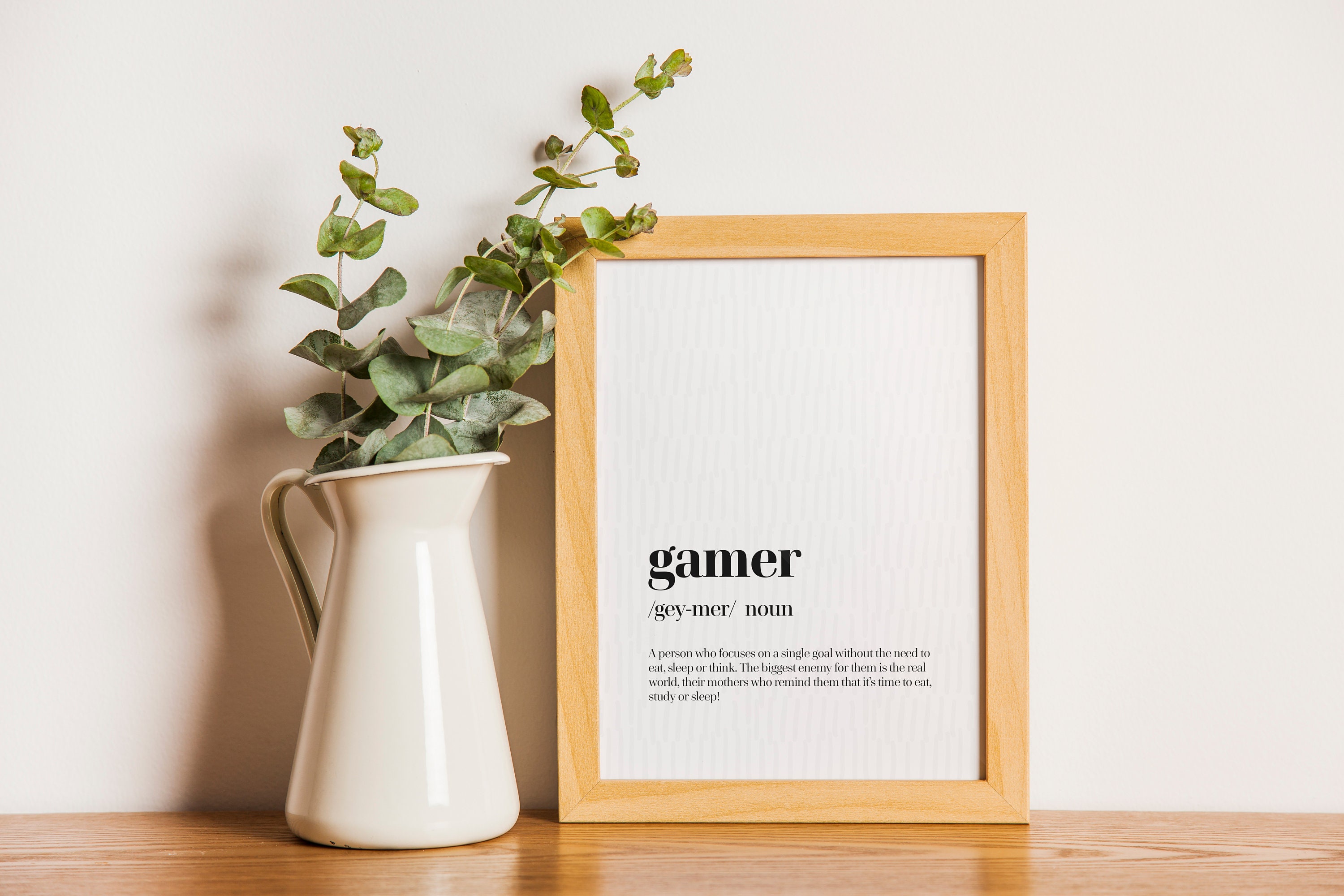 Gamer Definition Poster - Motivation Wall Art for Positive Vibes and ...