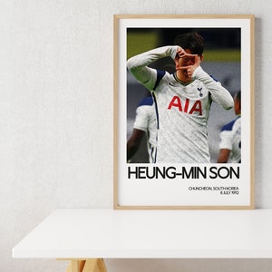 Heung Min Son Football Wall Art - Tottenham Fan Gift - Modern Sports ...