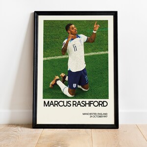 Marcus Rashford Football Wall Art - Manchester United Fan Gift - Modern ...