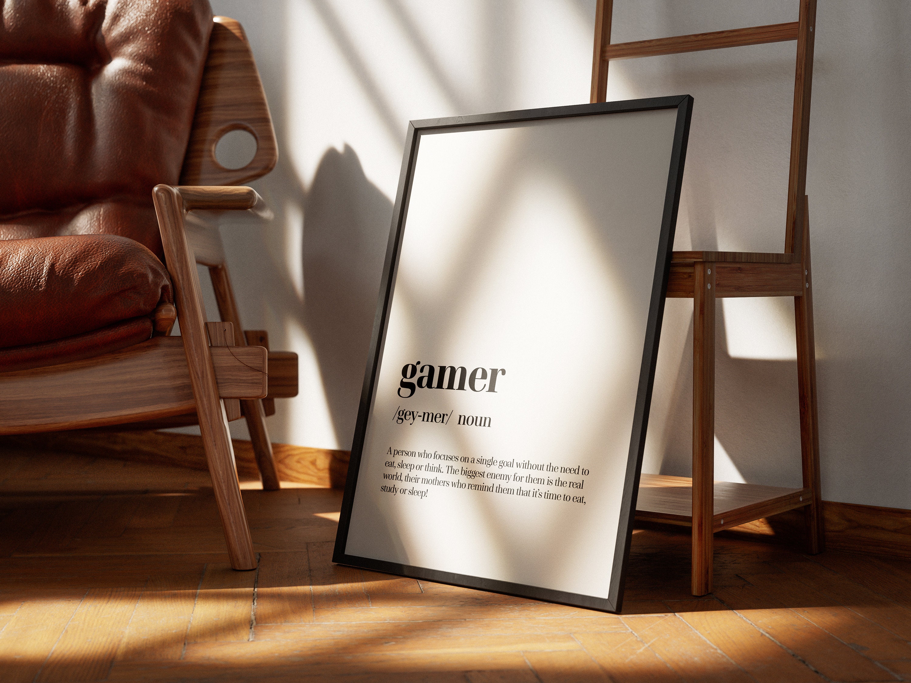 Gamer Definition Poster - Motivation Wall Art for Positive Vibes and ...