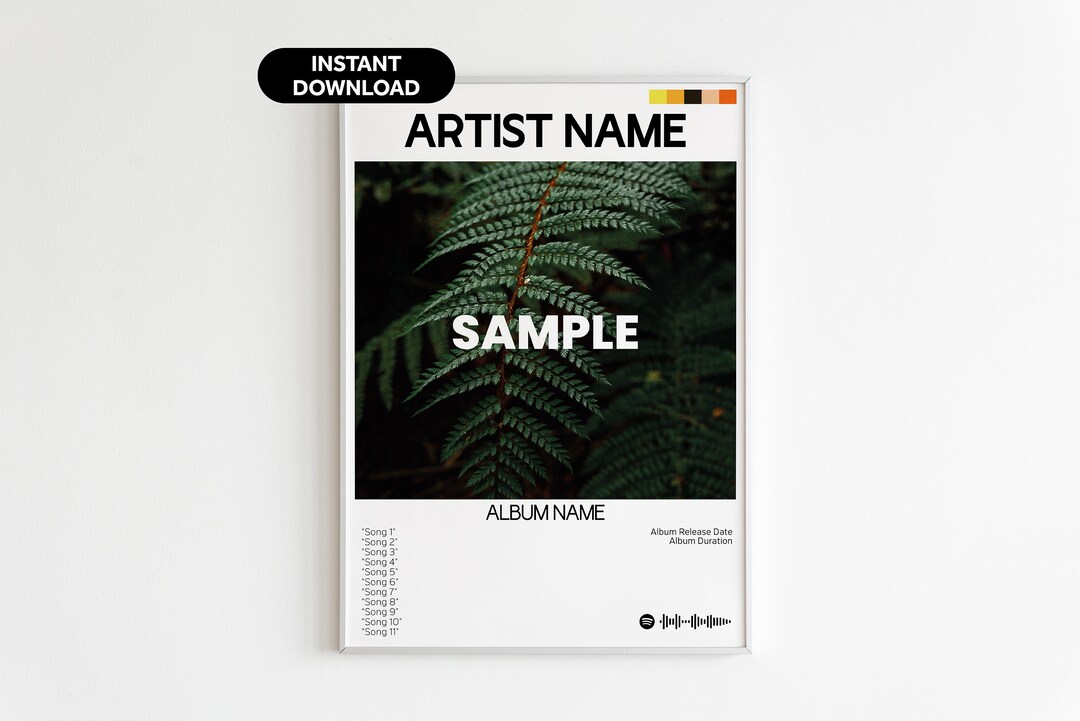 Custom Album Poster, Choose Your Own Album Poster, Digital Music Album ...